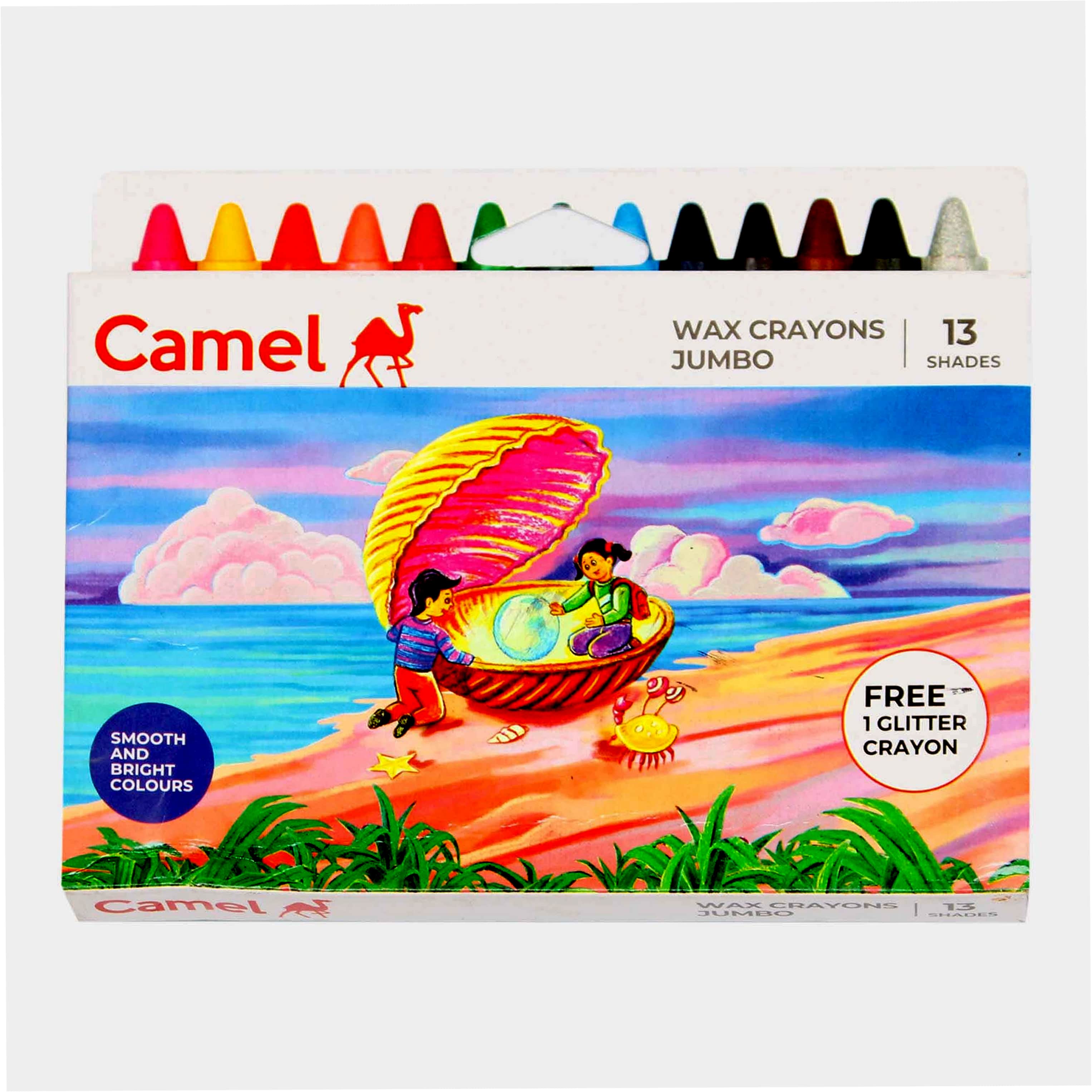 Camel Wax Crayons Jumbo (13 Shades) - Wonjala Educational Mart